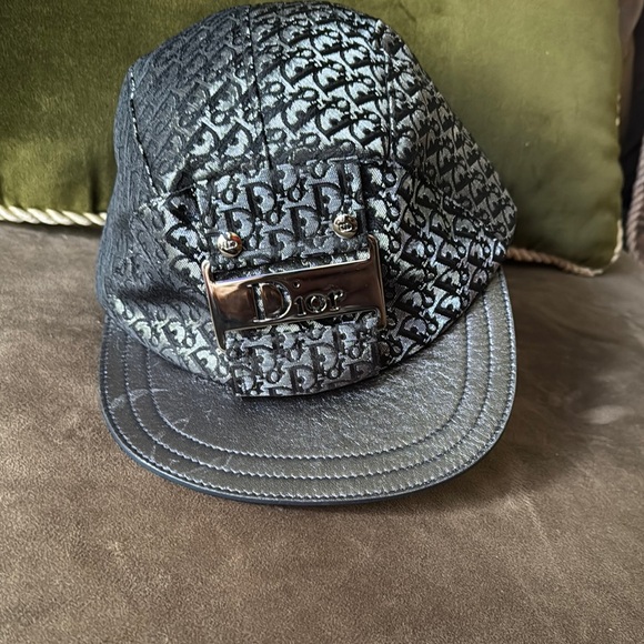 Dior | Accessories | Christian Dior Trotter Monogram Cap In Black And ...